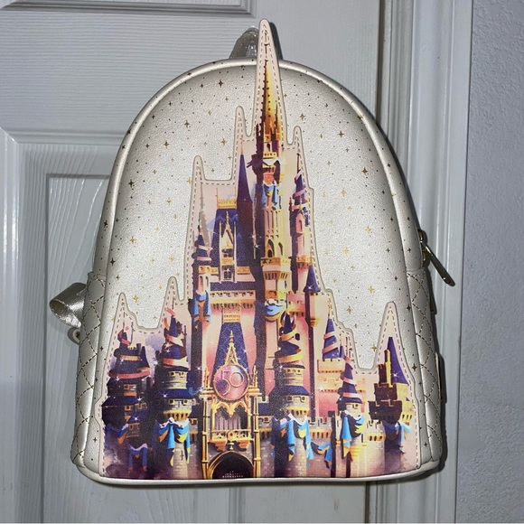 Loungefly | Bags | Loungefly Cinderella Castle Mini Backpack Walt ...